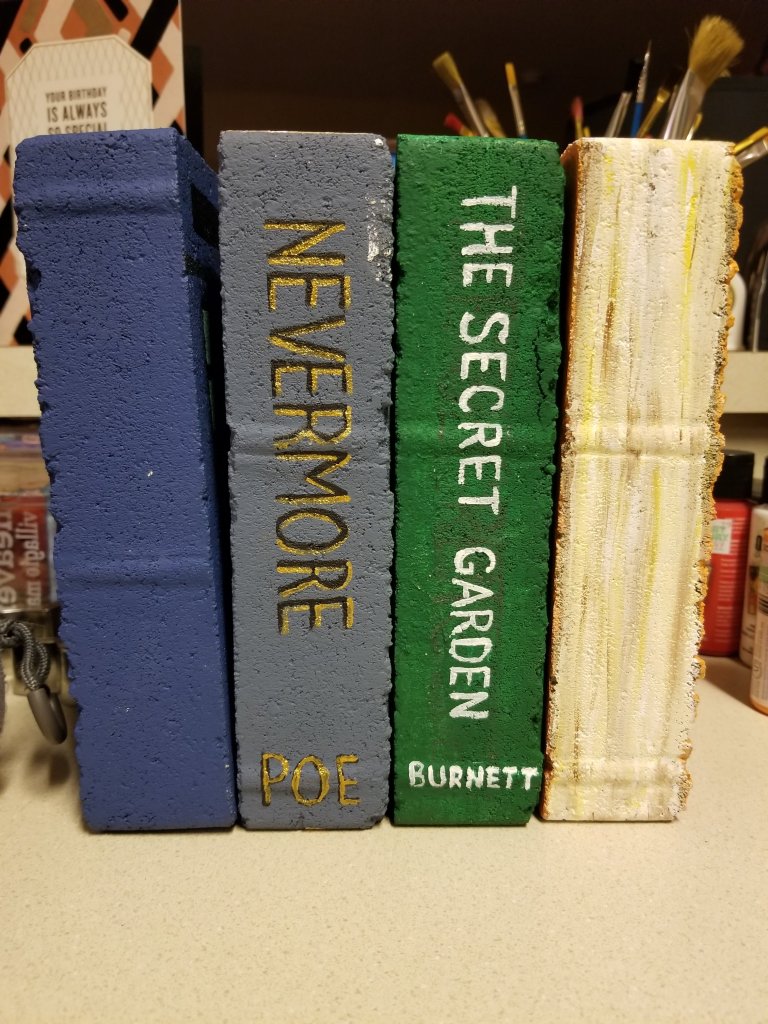 Painting Pavers To Look Like Books – Crazy Green Thumbs